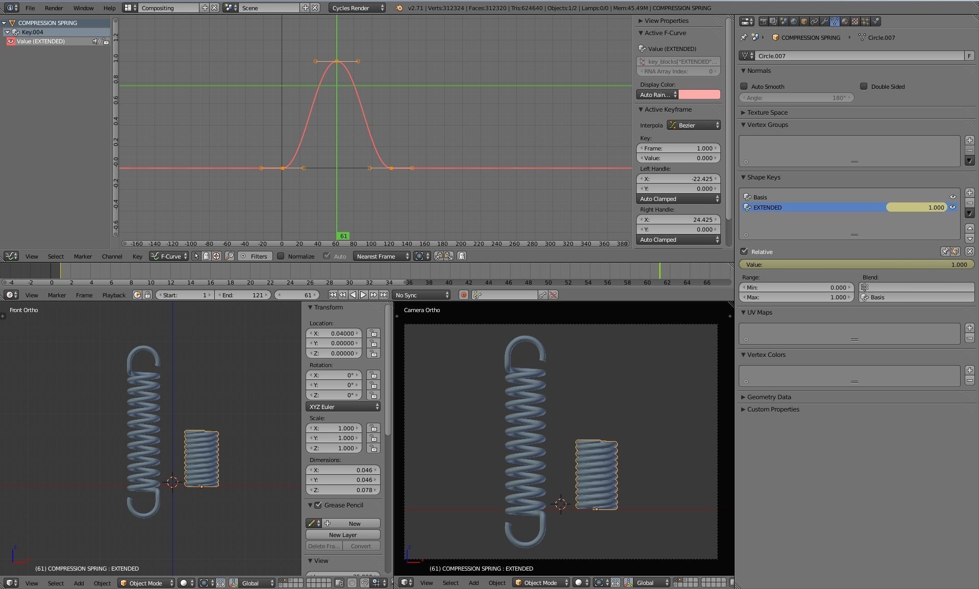Animated Metal Springs made in Blender 3D model | CGTrader
