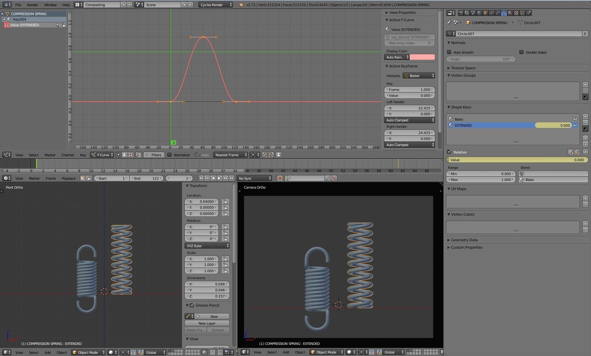 Animated Metal Springs made in Blender 3D model | CGTrader