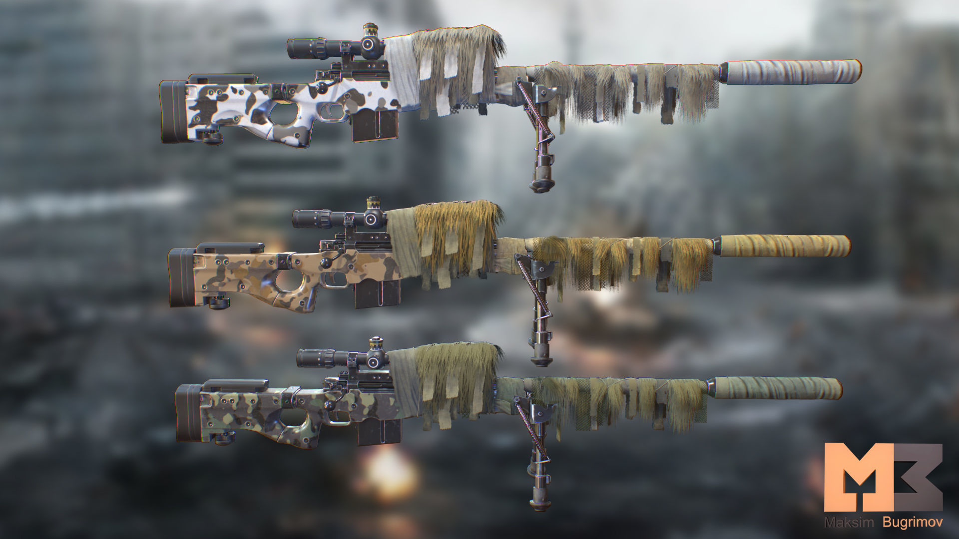 3D model PBR Weapons pack VR / AR / low-poly | CGTrader