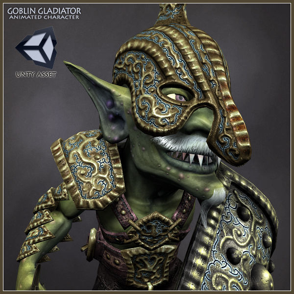 3D model Goblin Gladiator Light Version VR / AR / low-poly rigged animated | CGTrader