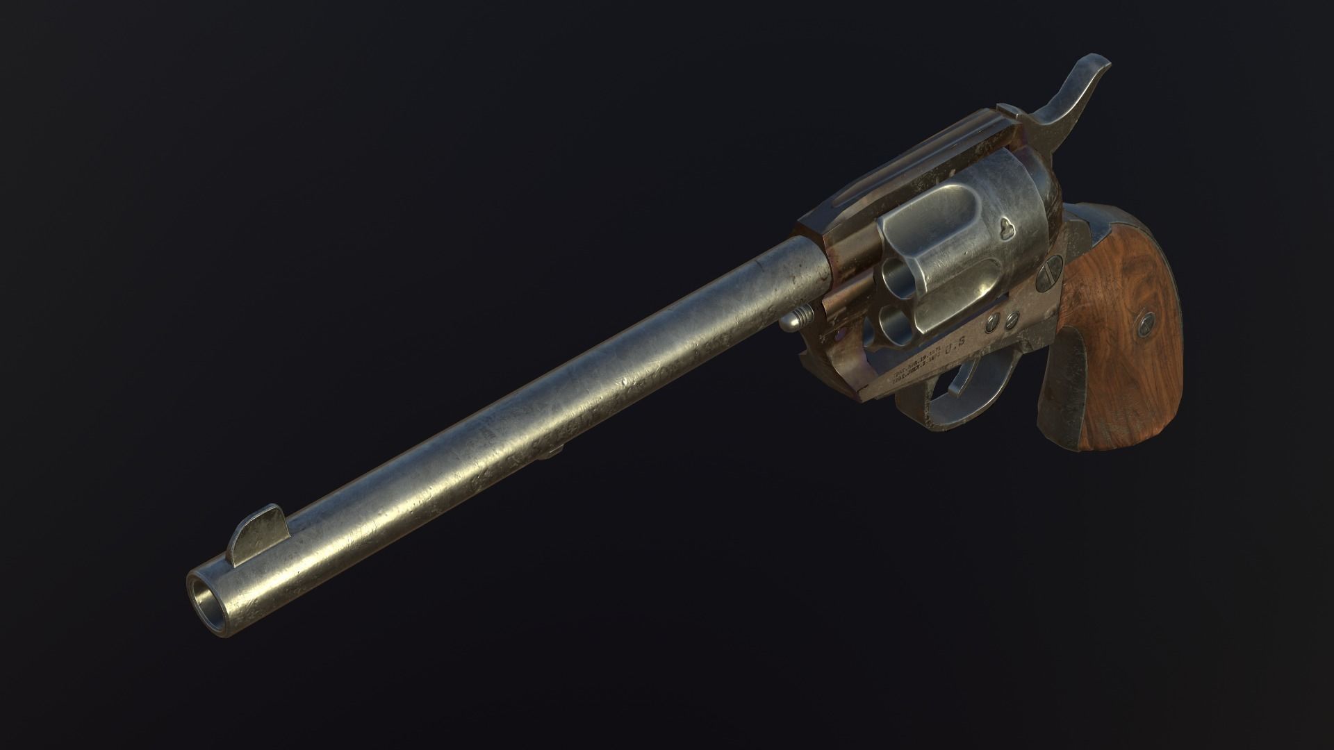3D model Colt Single Action Army Peacemaker VR / AR / low-poly rigged ...