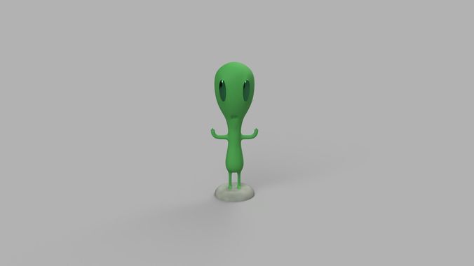 Cute Alien Figurine 3D model 3D printable | CGTrader