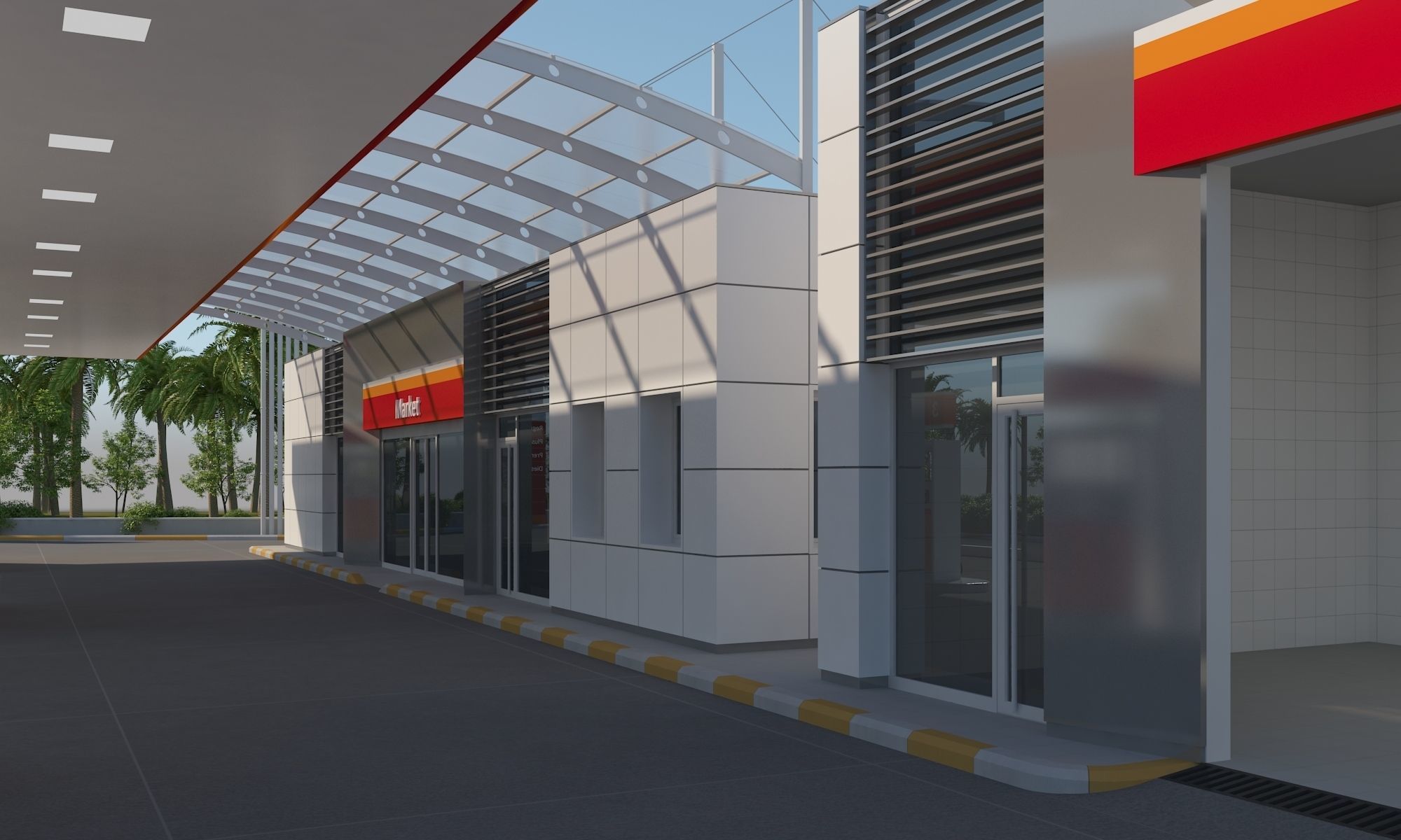 Gas Station Scene 3D model | CGTrader