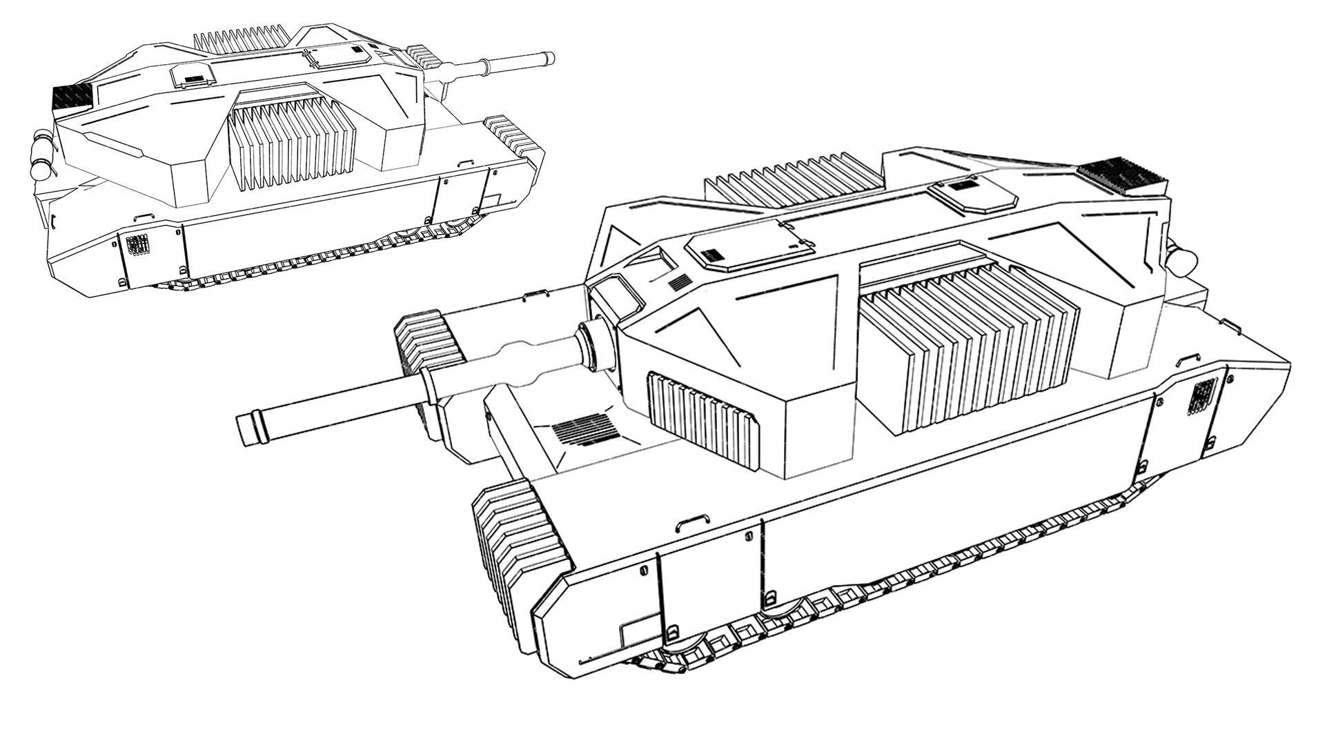Scifi Tank Base Mesh 3D model | CGTrader