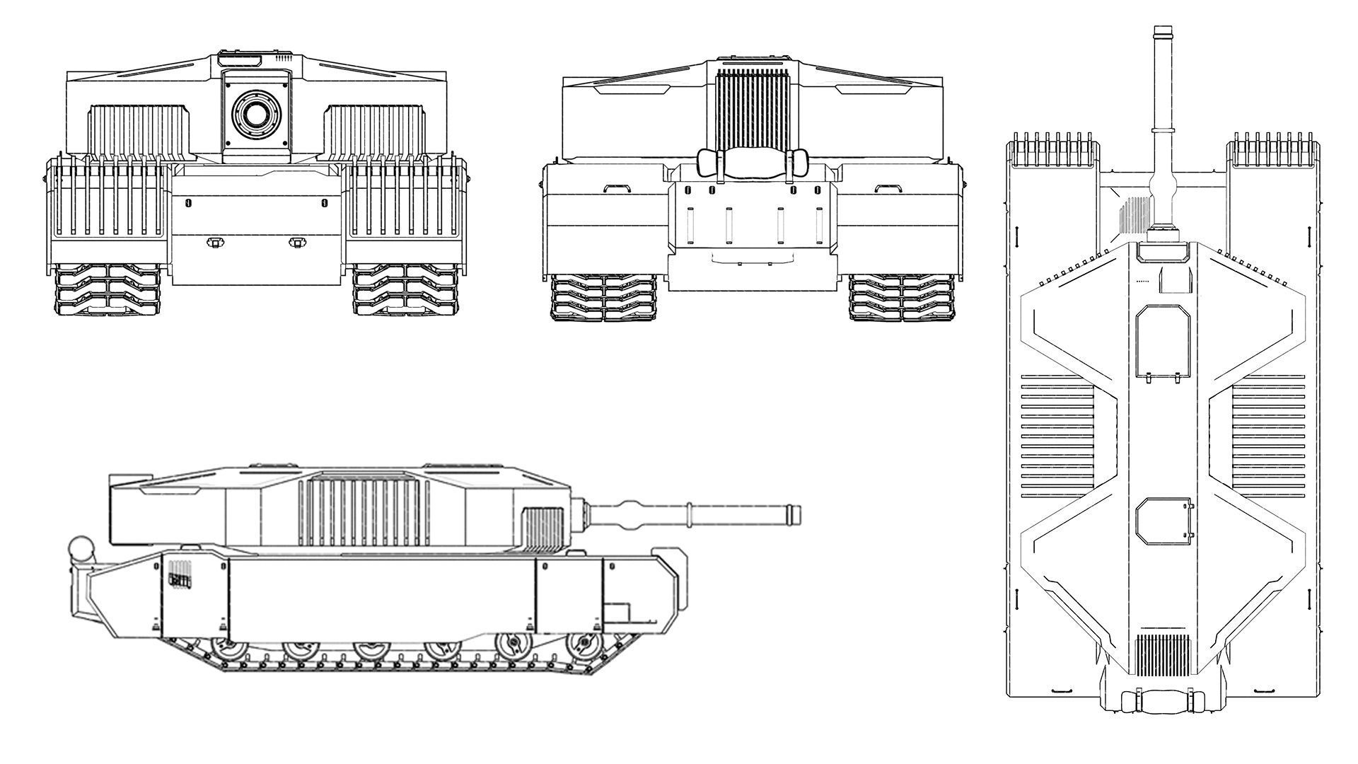 Scifi Tank Base Mesh 3D model | CGTrader