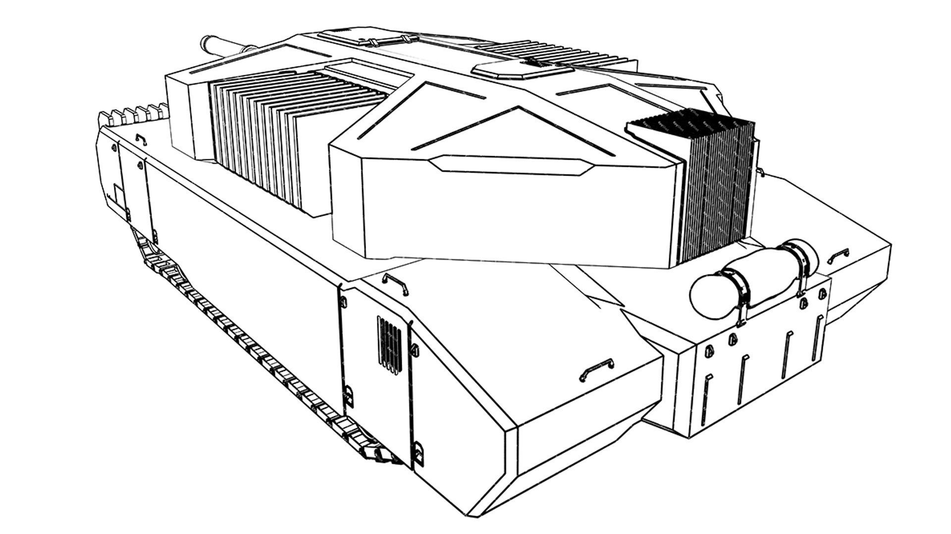 Scifi Tank Base Mesh 3D model | CGTrader