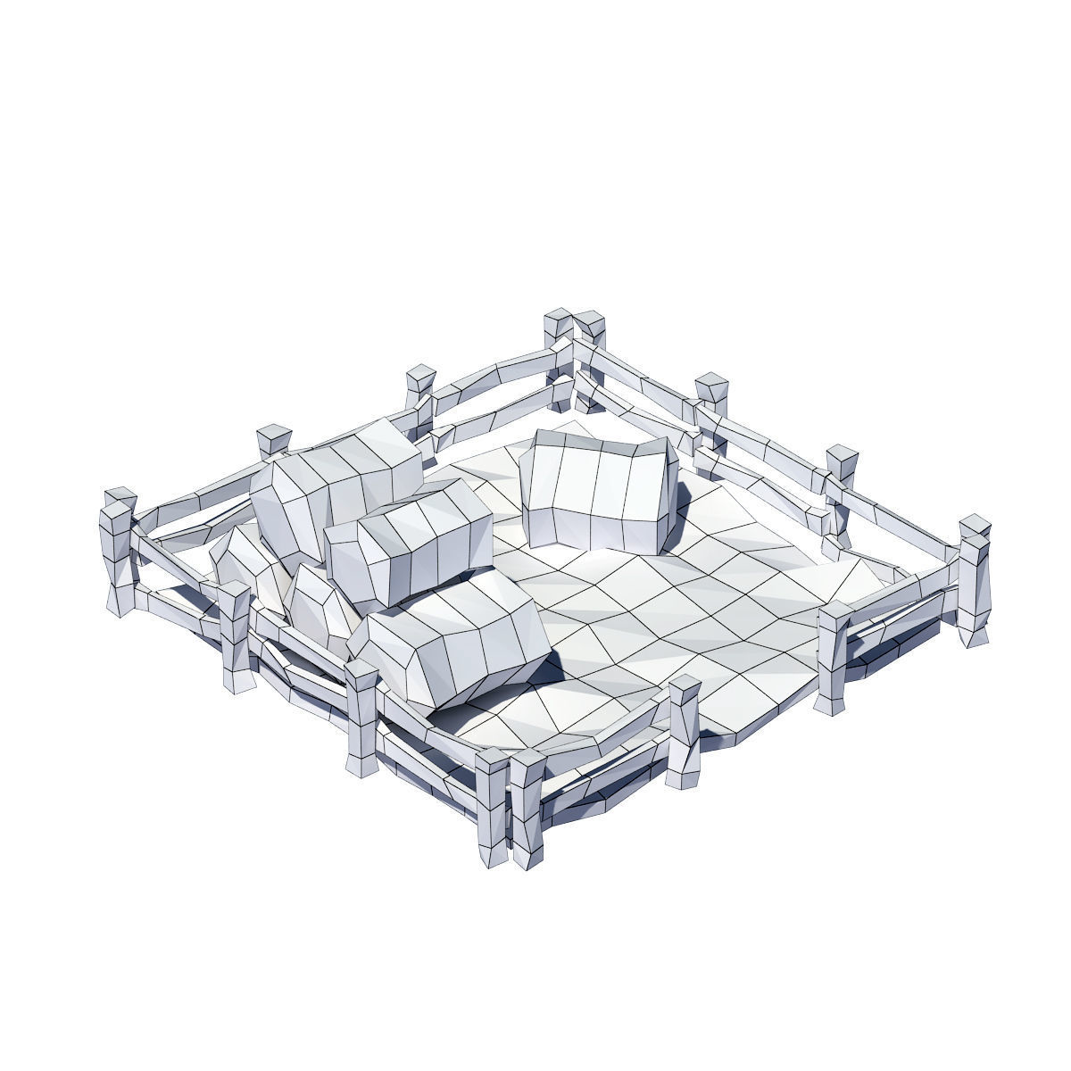 3D model Cartoon haystacks VR / AR / low-poly | CGTrader