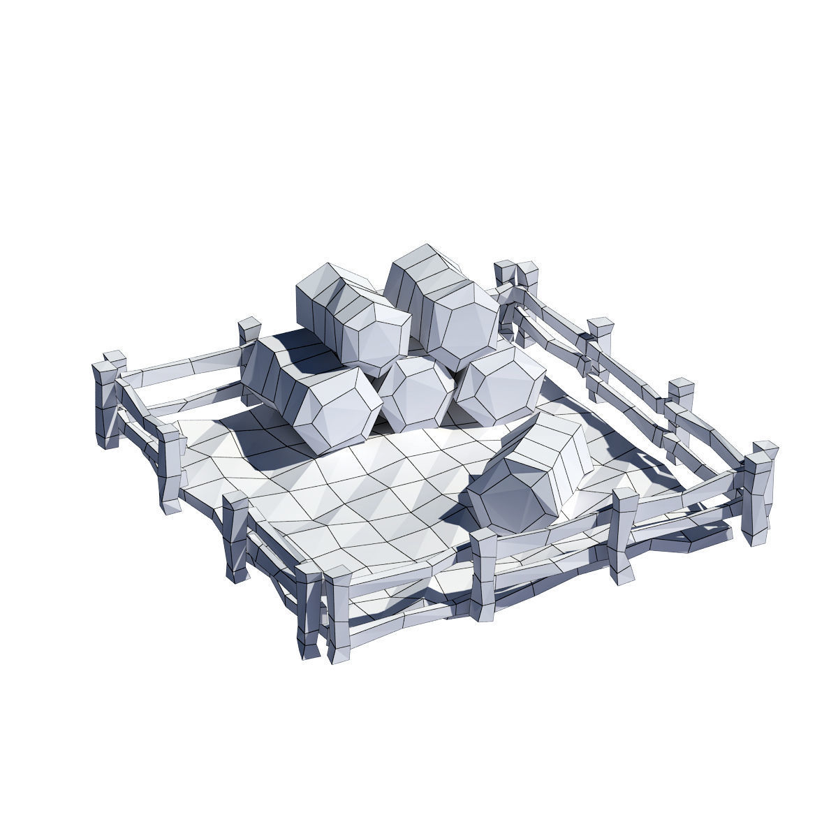 3D model Cartoon haystacks VR / AR / low-poly | CGTrader