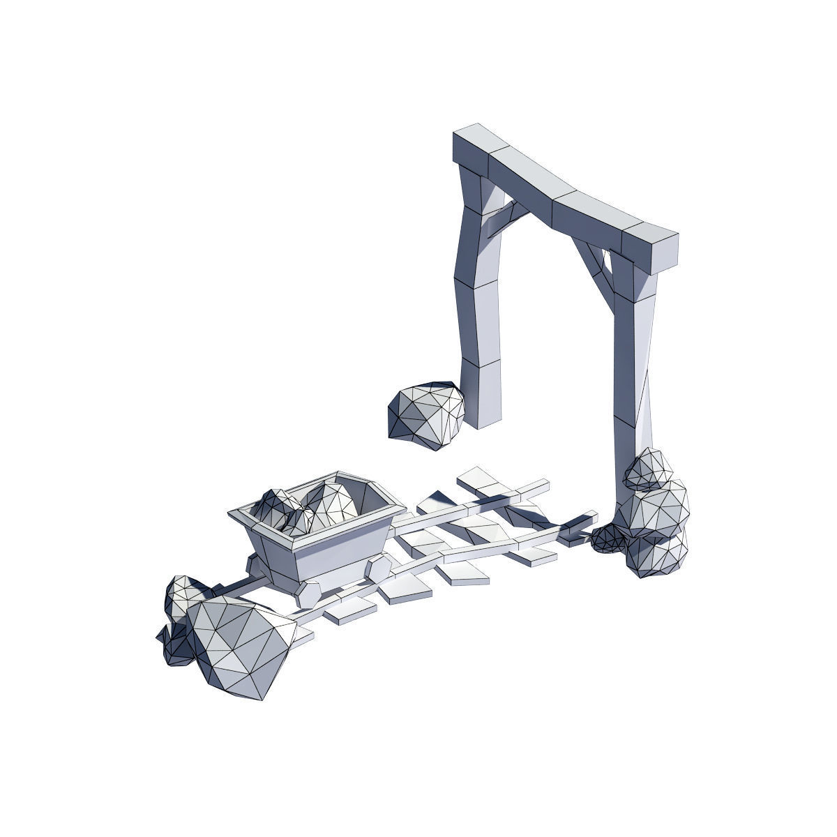 3D model Cartoon mine cart VR / AR / low-poly | CGTrader