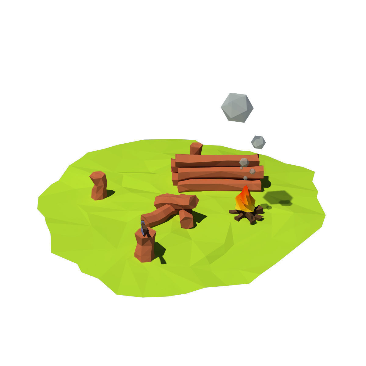 3D model Cartoon logs VR / AR / low-poly | CGTrader