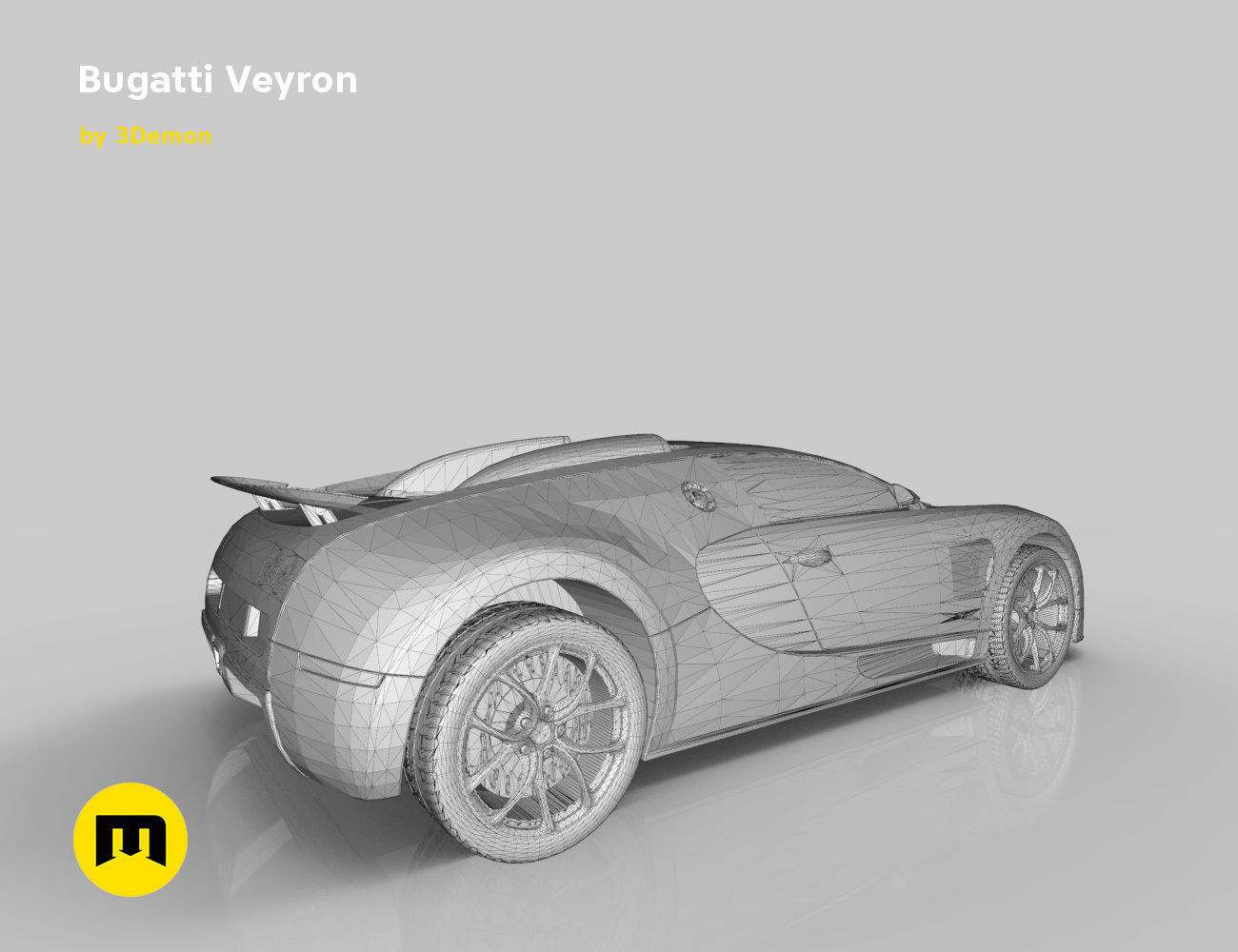 Bugatti Veyron 3D model 3D printable | CGTrader