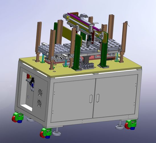Auto stacking loading and unloading machine 3D model animated | CGTrader