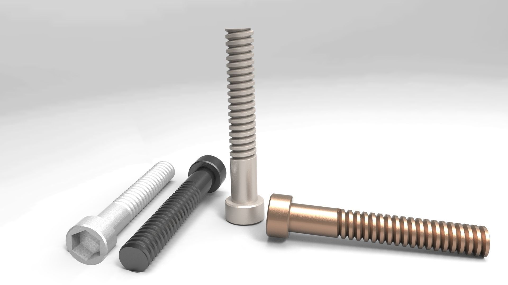 Hexagonal Socket Head Screw free 3D model | CGTrader