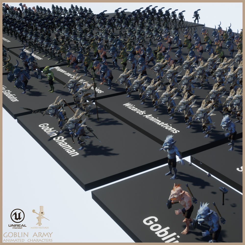 3D model GOBLINS ARMY VR / AR / low-poly rigged animated | CGTrader