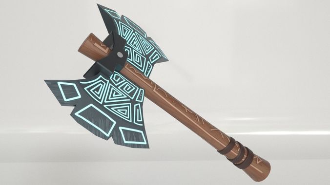 3D model Runic Axe VR / AR / low-poly | CGTrader