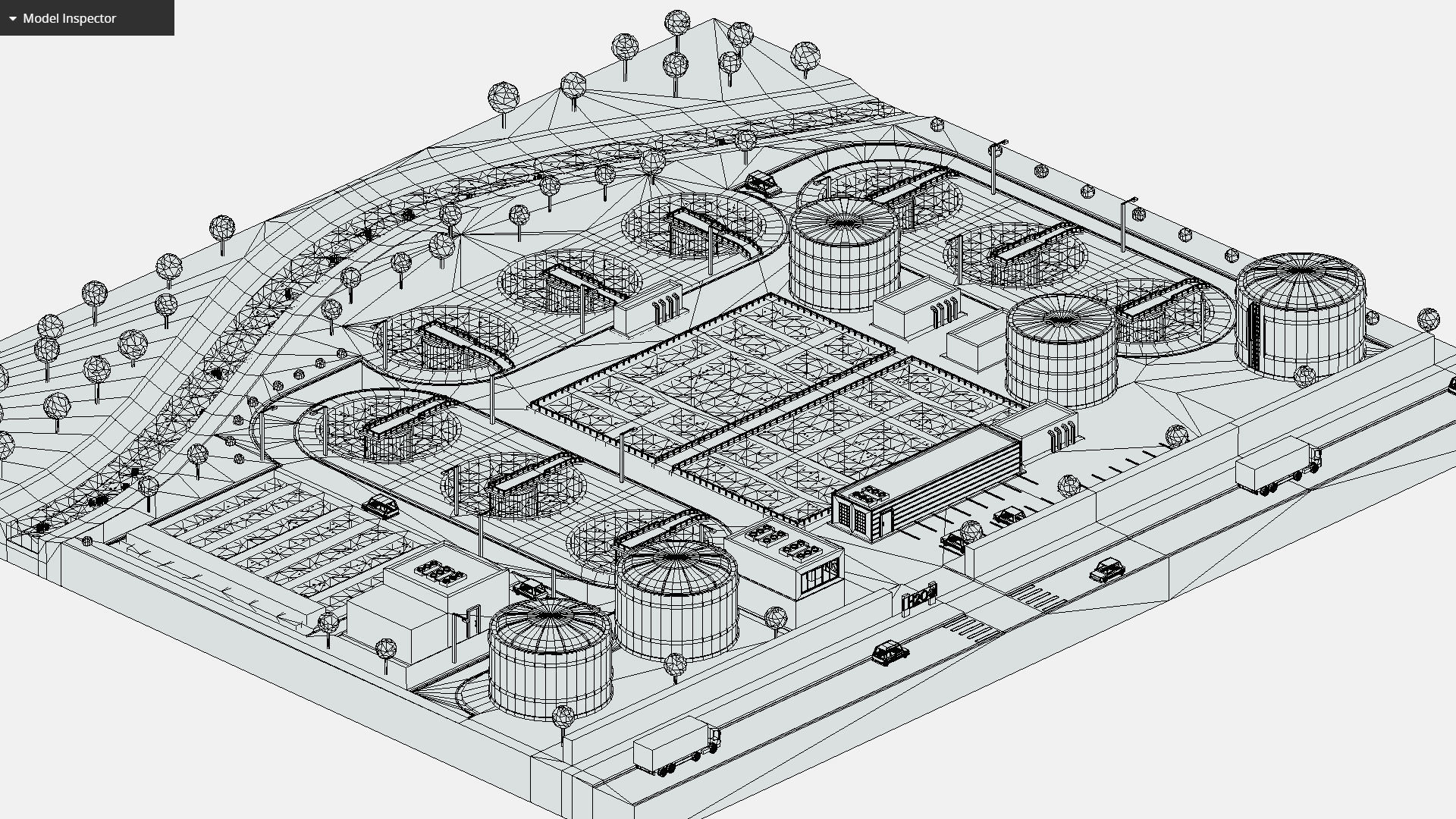 3D model Isometric Water Treatment Plant Large Size VR / AR / low-poly ...