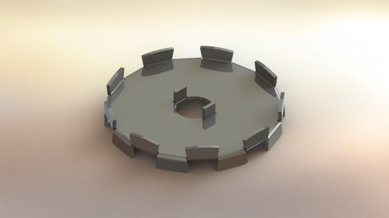 High shear disperser blade sheet metal design free 3D model | CGTrader