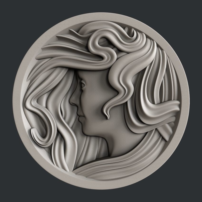 3d STL models for CNC face girl 3D model | CGTrader