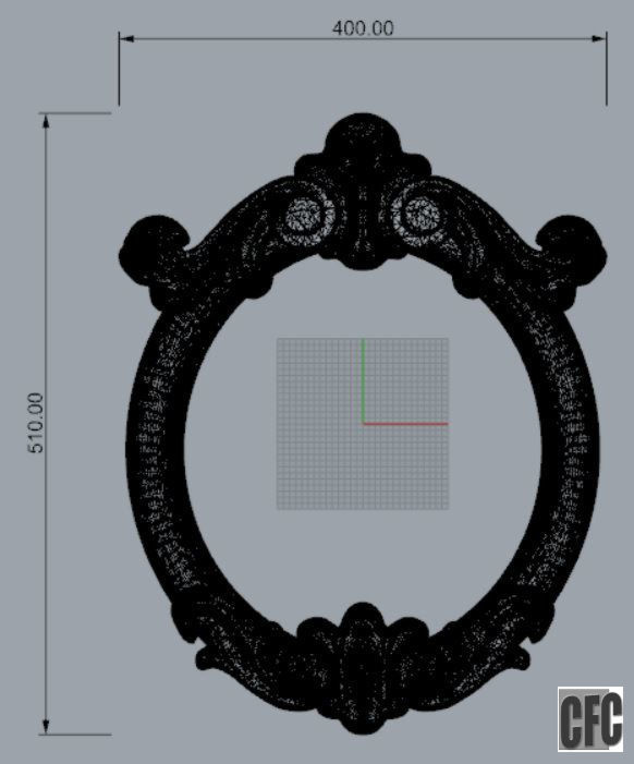 Mirror frame - 3d model for CNC 3D model 3D printable | CGTrader