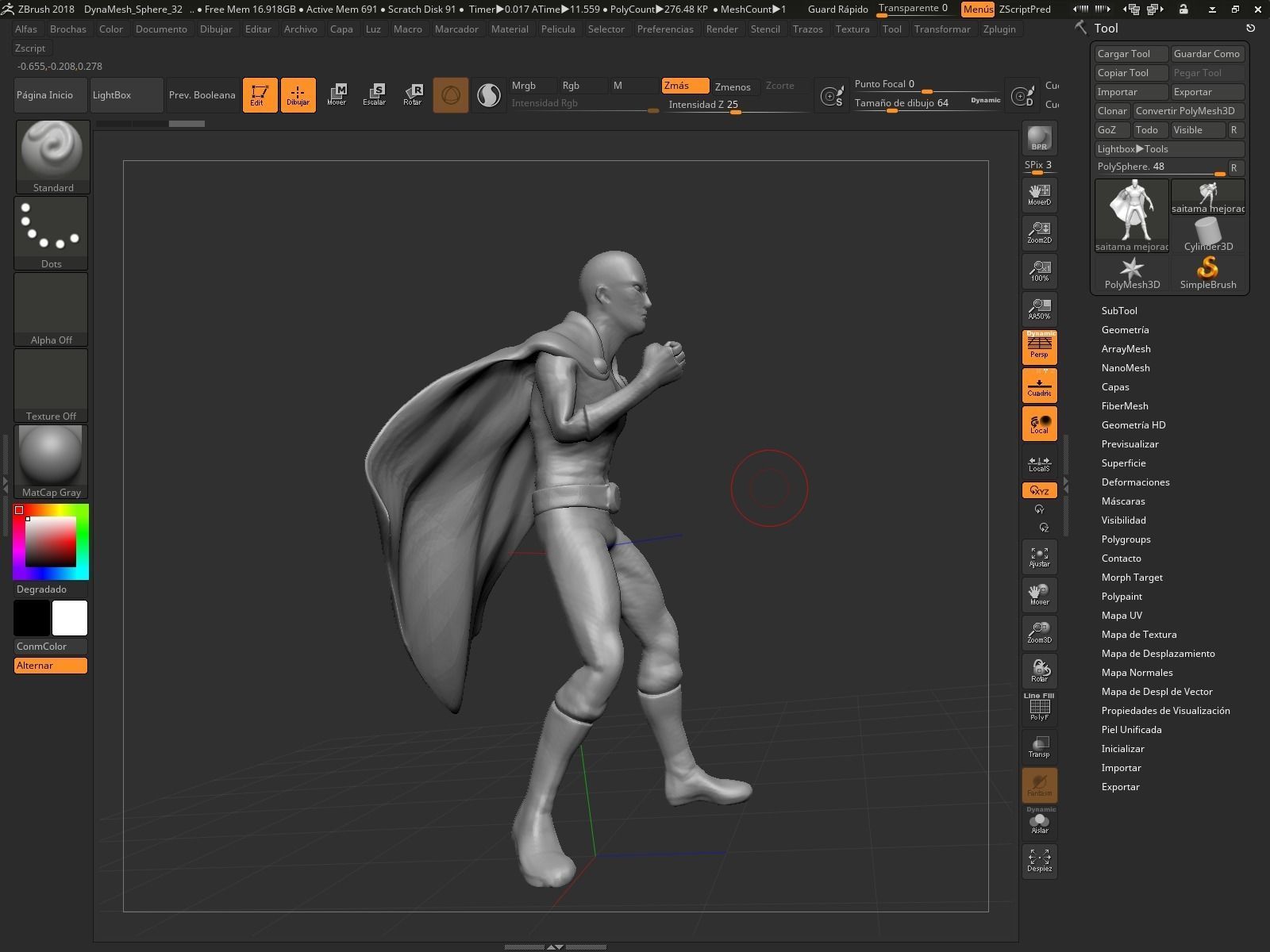 FIGURA SAITAMA ONE PUNCH 3D model | CGTrader