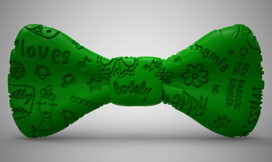 Cute Bow Tie 3D model 3D printable | CGTrader