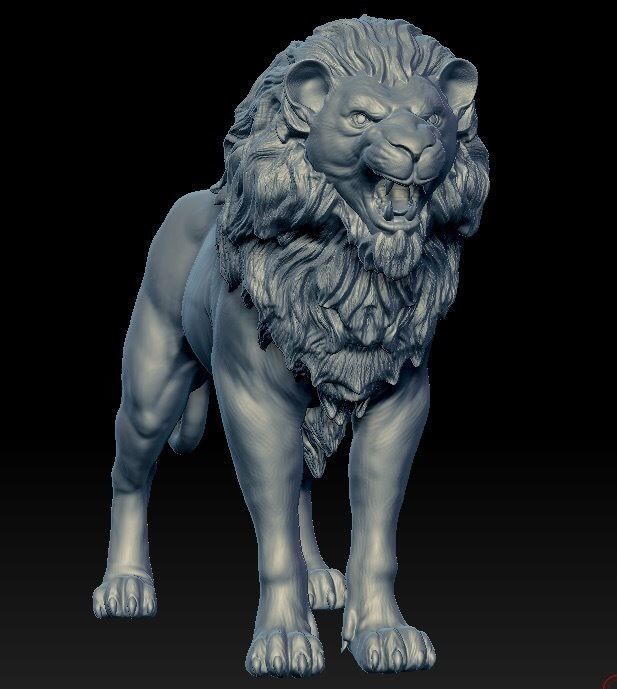 Lion sculpt 3D model 3D printable | CGTrader