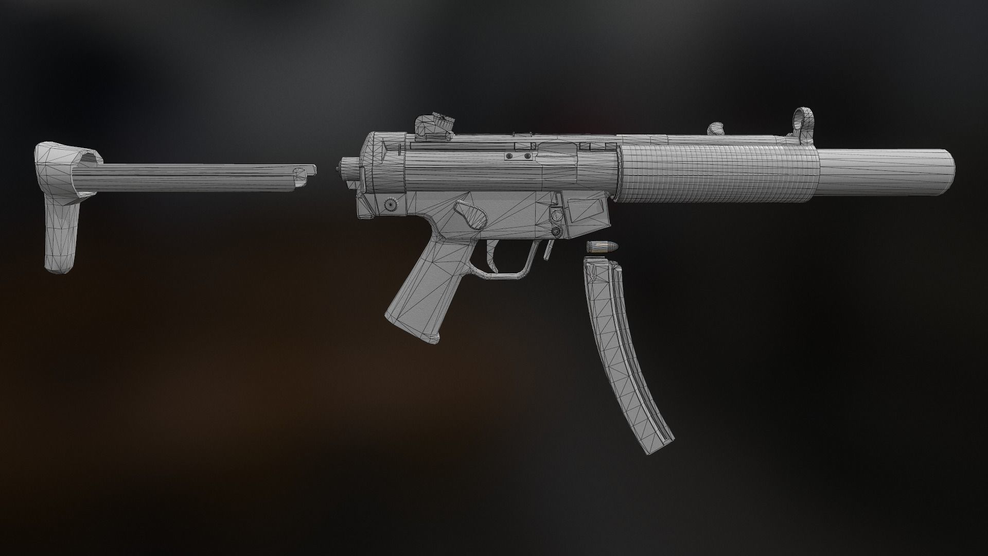 3D model MP5 SMG VR / AR / low-poly rigged | CGTrader