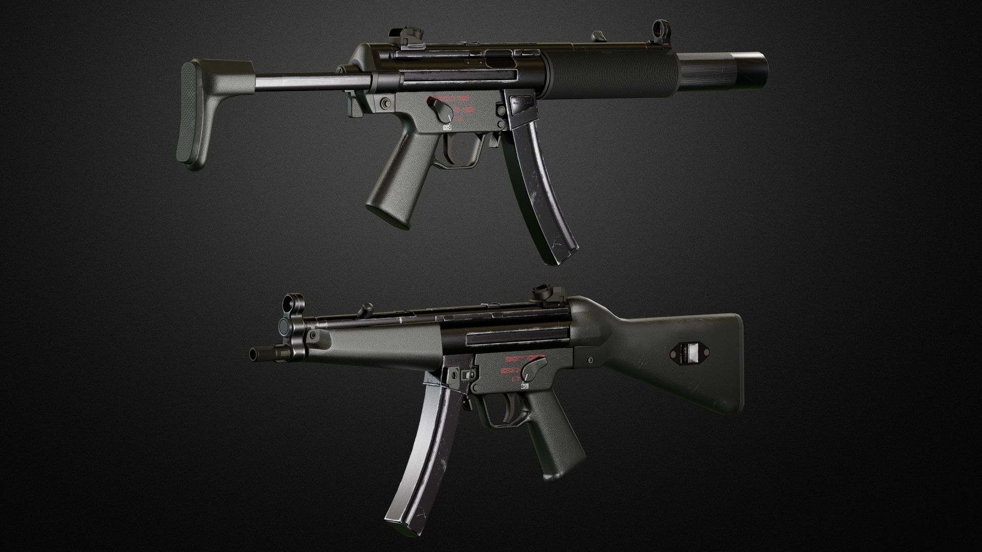 3D model MP5 SMG VR / AR / low-poly rigged | CGTrader
