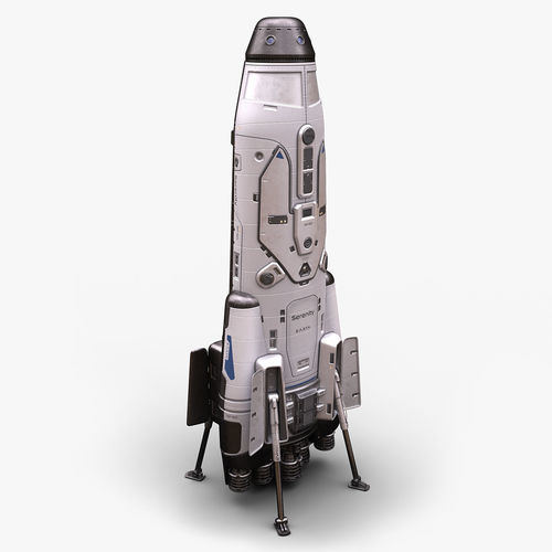 Sci Fi Space Shuttle 3D model animated | CGTrader