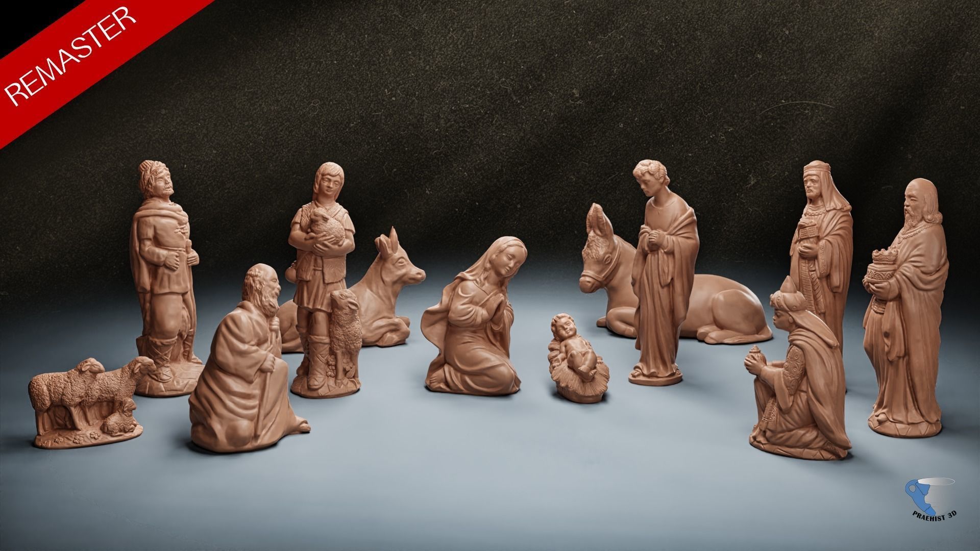 Christmas nativity figurines Set 3D Printable 3D Scan 3D model 3D ...