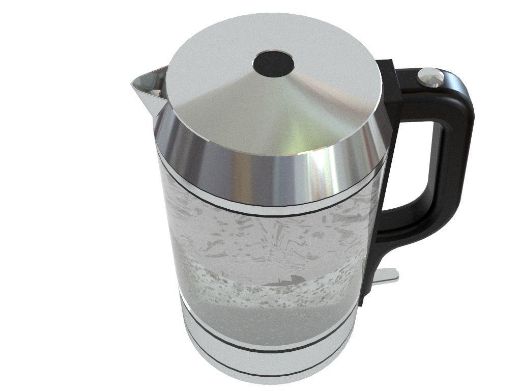 Glass Kettle 3D model | CGTrader