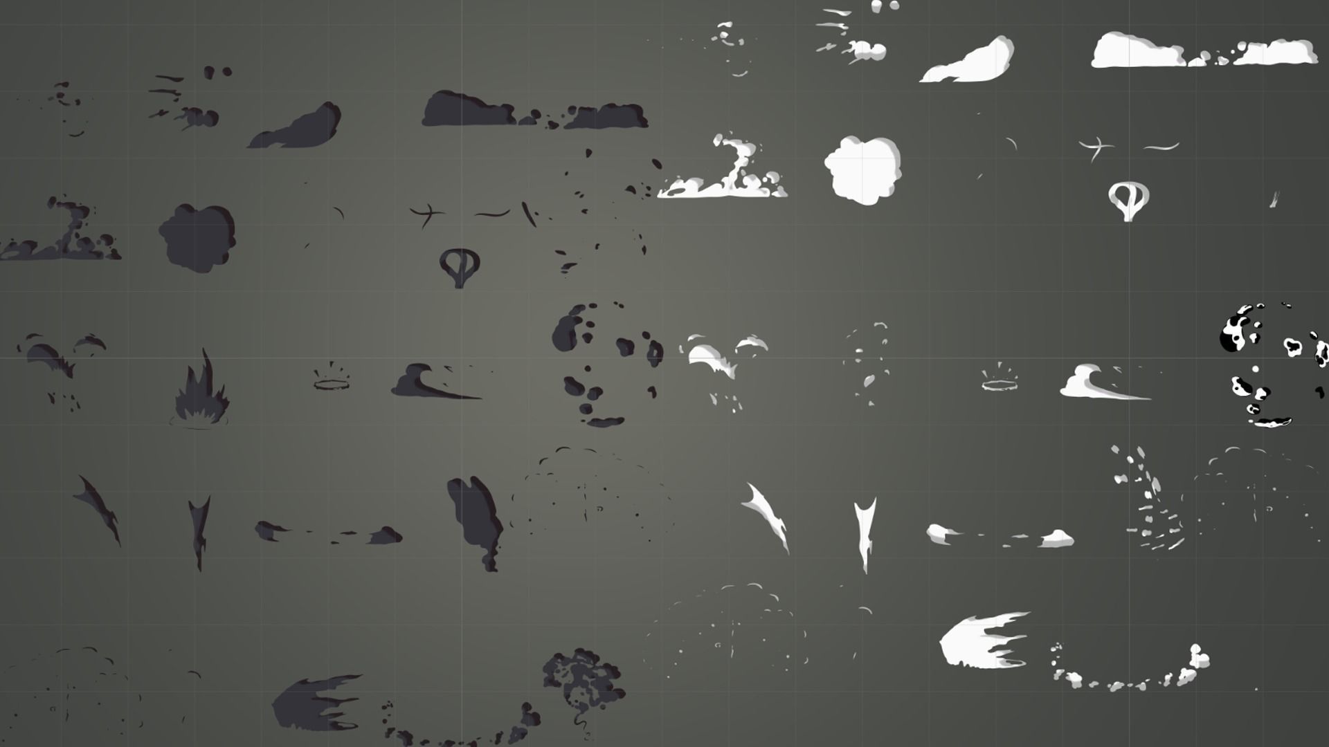 Smoke FX Effects Sprite Sheet Cartoon Stylized Comic Texture animated ...