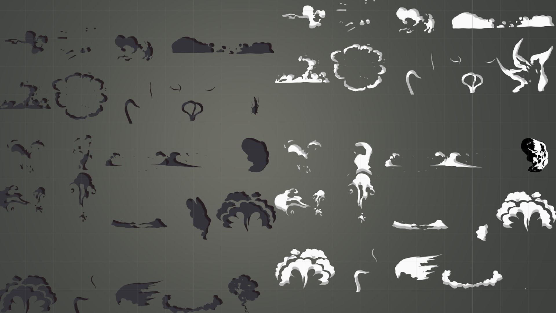 Smoke FX Effects Sprite Sheet Cartoon Stylized Comic Texture animated ...