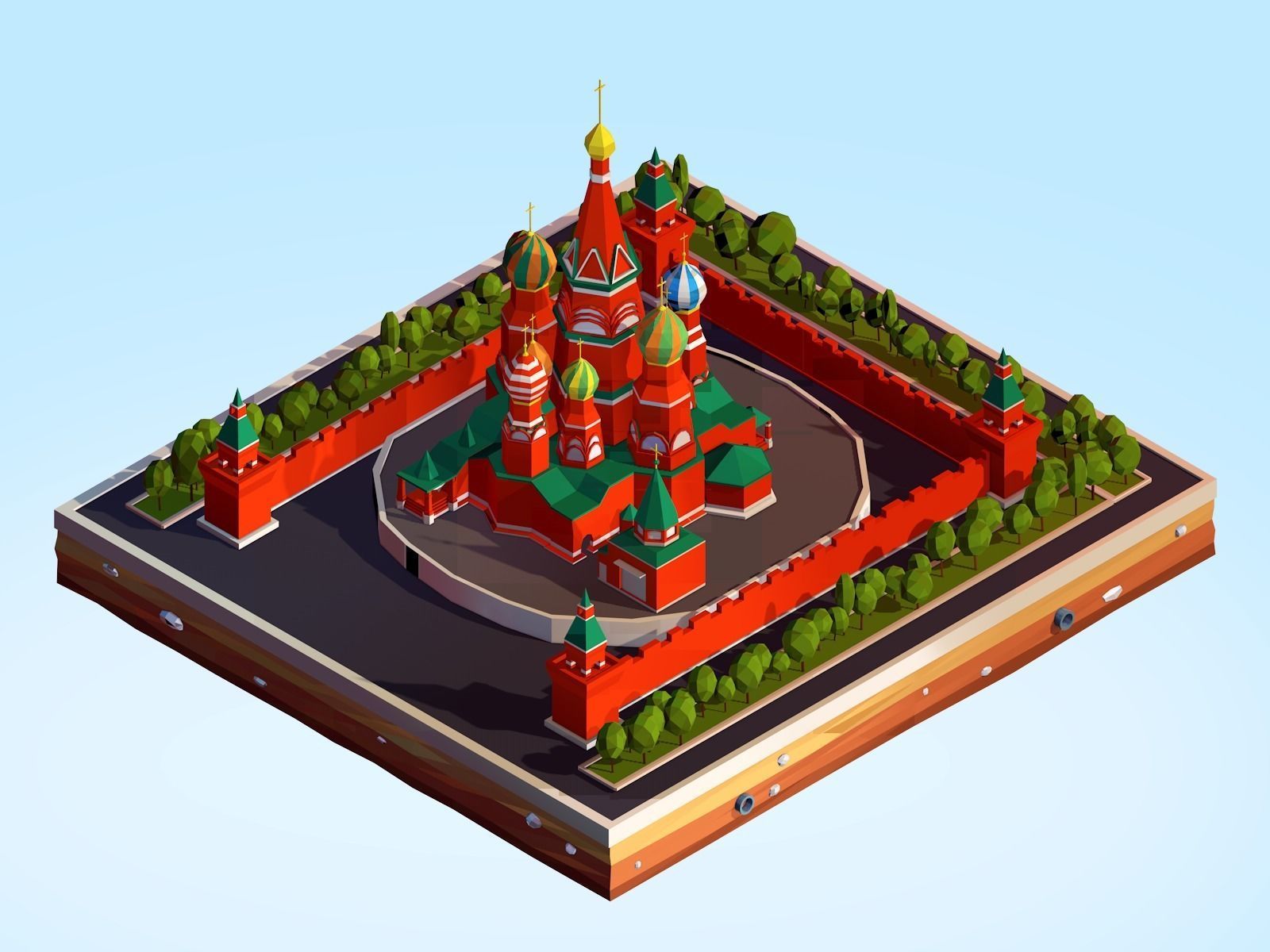 3D model Polygonia World Landmarks Low Poly Bundle VR / AR / low-poly ...