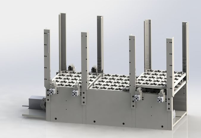 Automatic tray stacking feeding machine 3D model animated | CGTrader