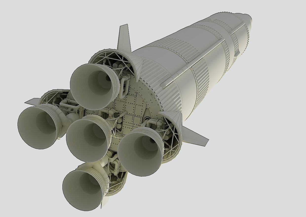 saturn-5 rocket 3D model | CGTrader
