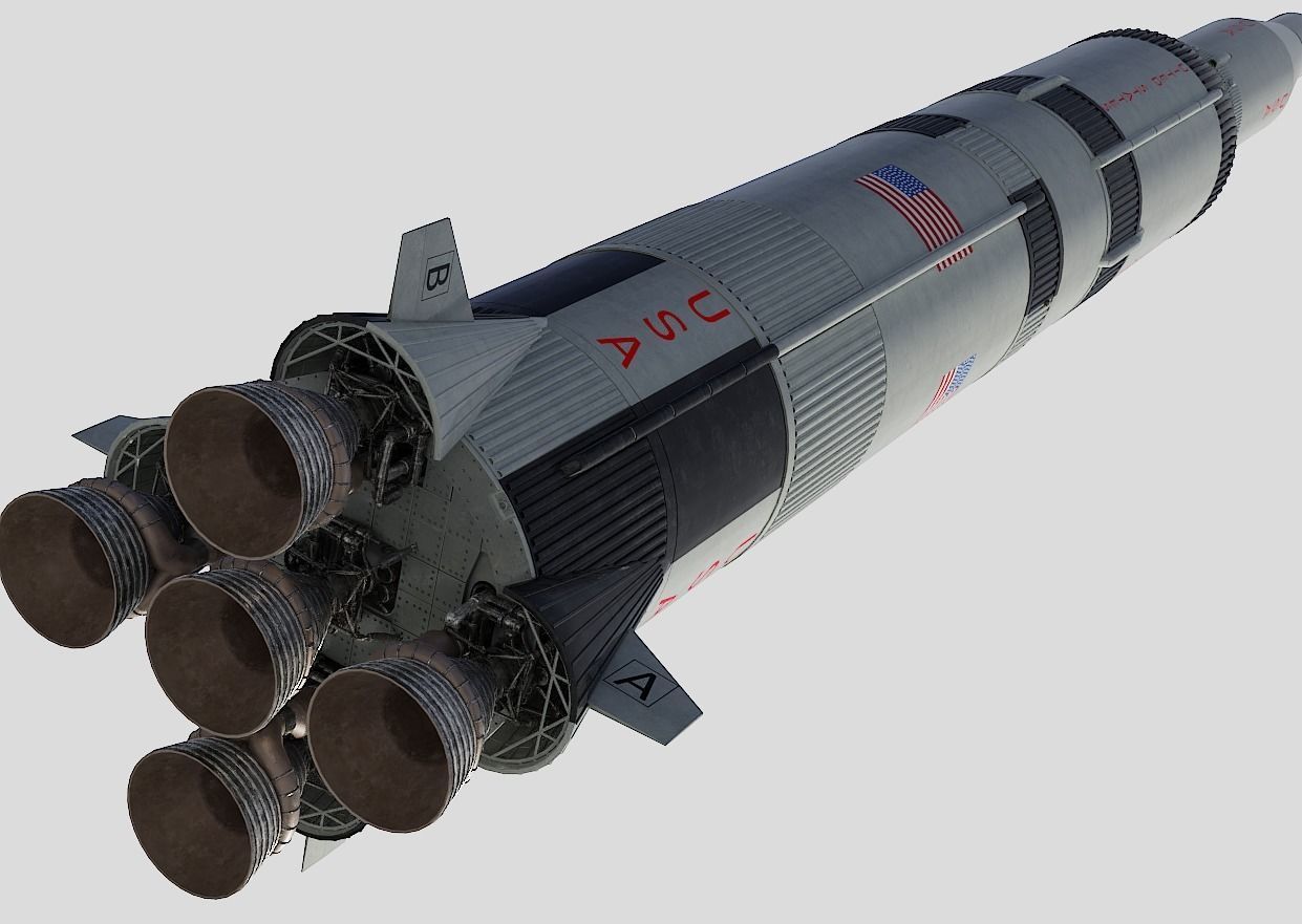 saturn-5 rocket 3D model | CGTrader