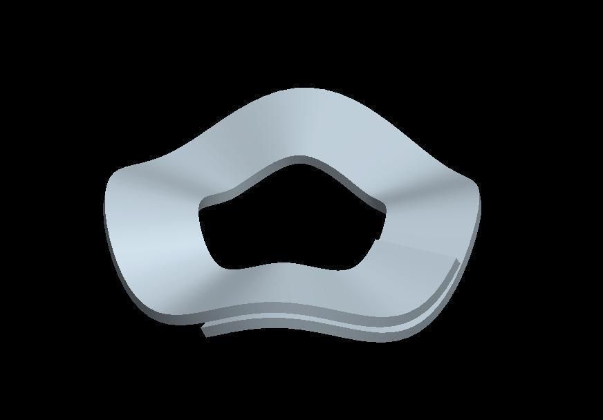 Split Wavy Washer free 3D model | CGTrader