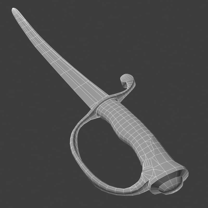 3D model 19th century US Army sabre VR / AR / low-poly | CGTrader