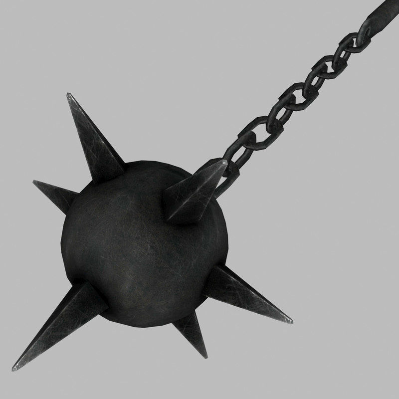 English flail mace 3D model | CGTrader