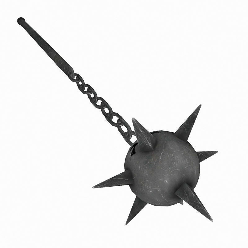 3D English flail mace | CGTrader