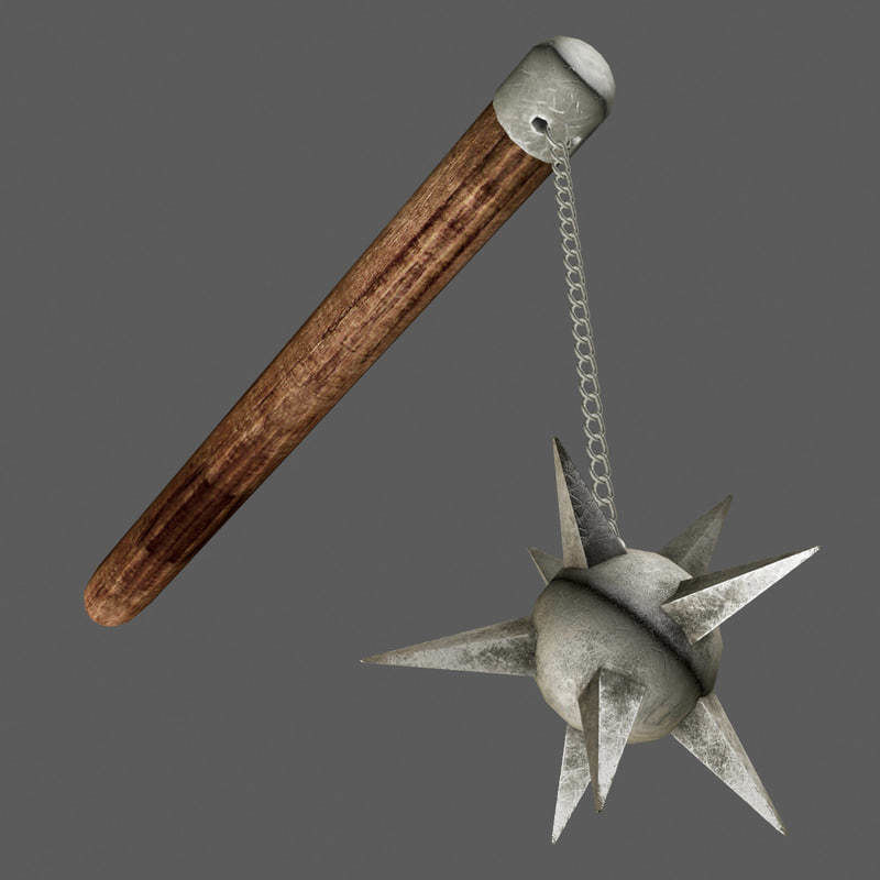 English flail mace 3D model | CGTrader