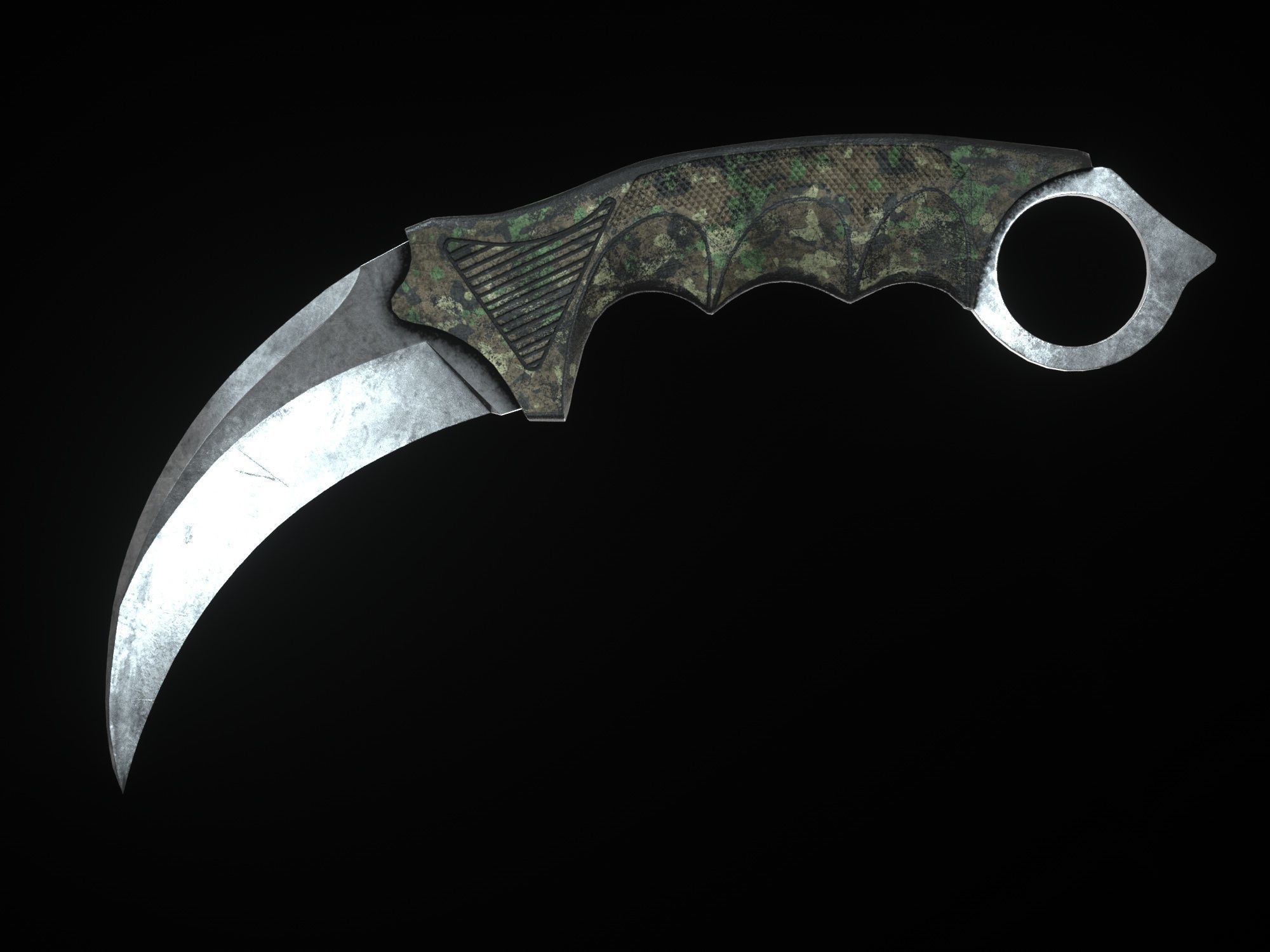 3D model 3D Karambit - 6 COLORS VR / AR / low-poly | CGTrader