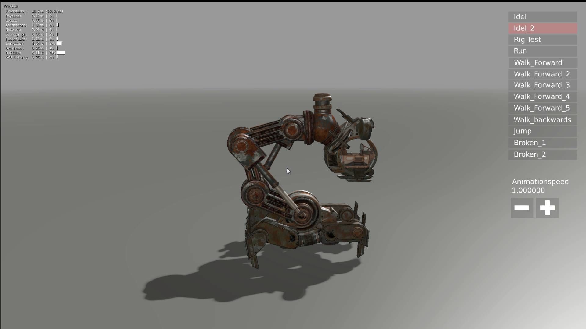 Blender Game Engine Mech Neck Walker free VR / AR / low-poly 3D model ...