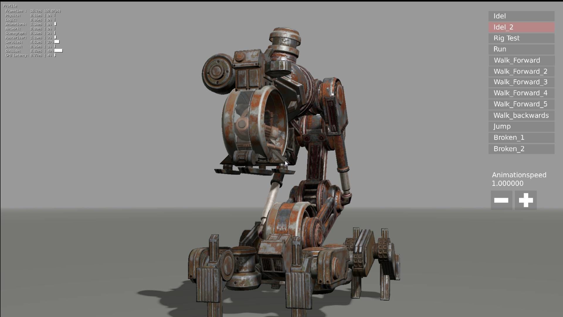 Blender Game Engine Mech Neck Walker free VR / AR / low-poly 3D model ...