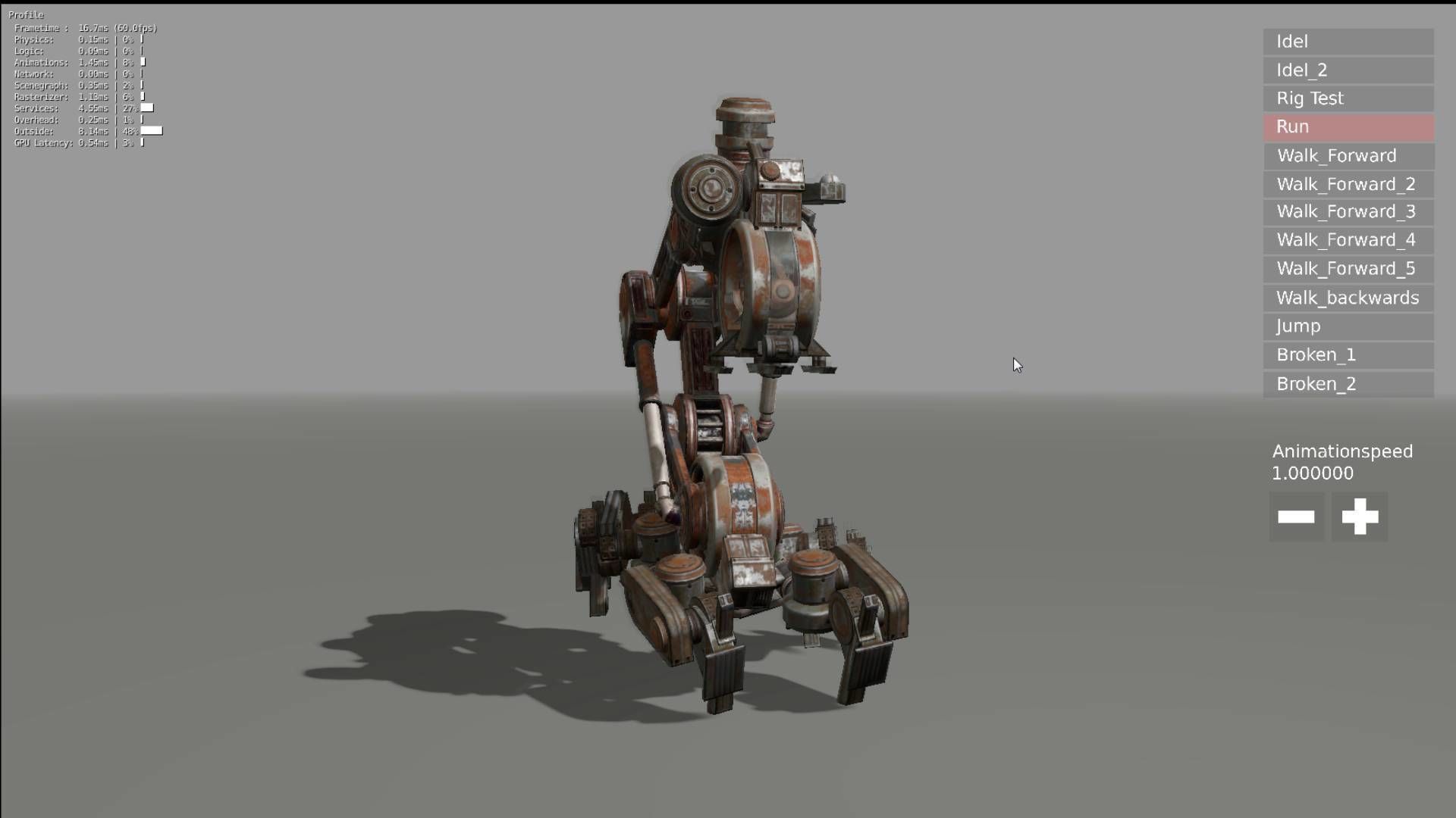 Blender Game Engine Mech Neck Walker free VR / AR / low-poly 3D model ...
