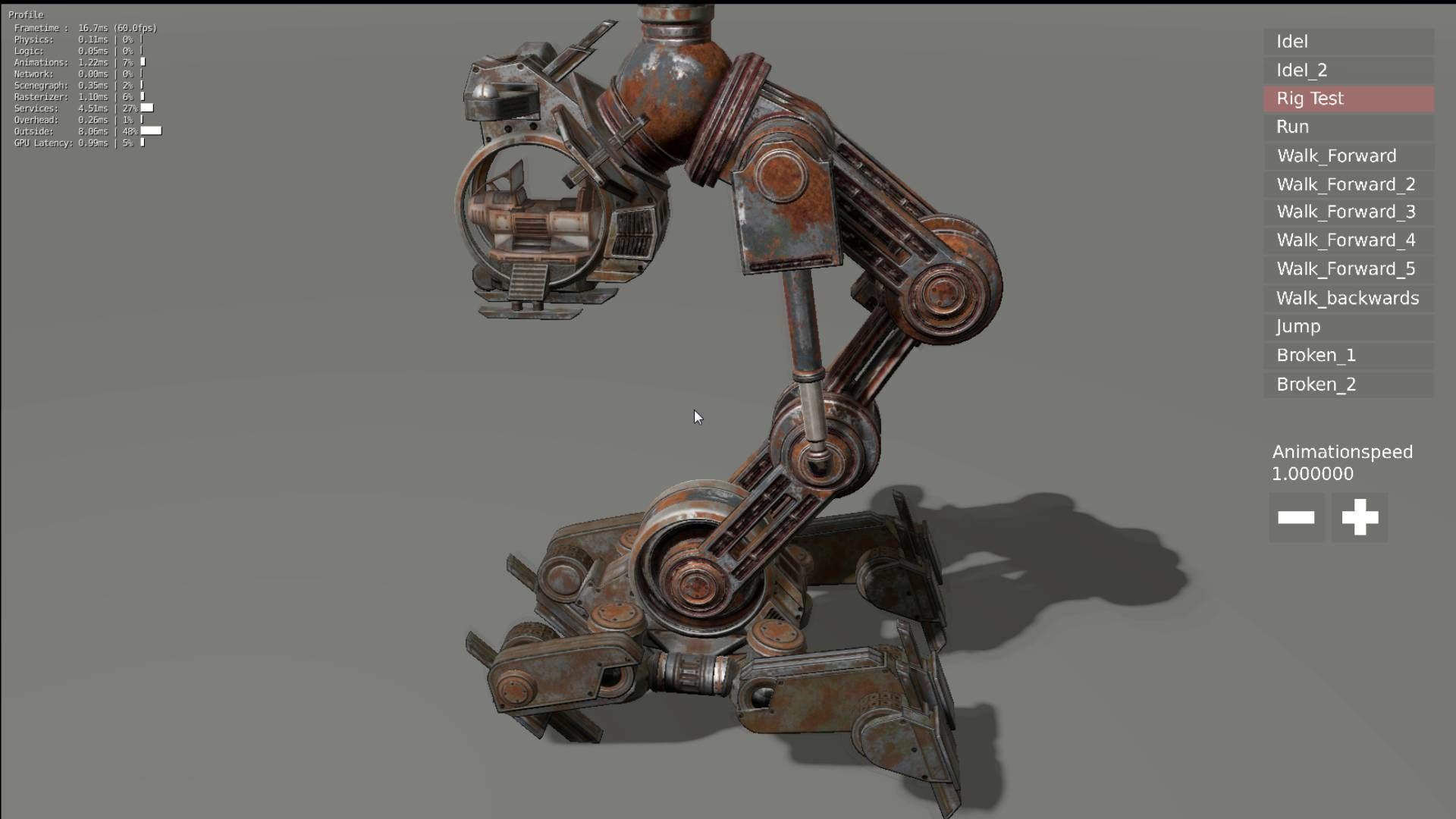 Blender Game Engine Mech Neck Walker free VR / AR / low-poly 3D model ...