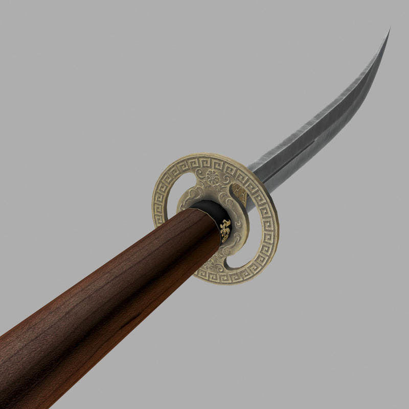 Naginata spear 3D model | CGTrader