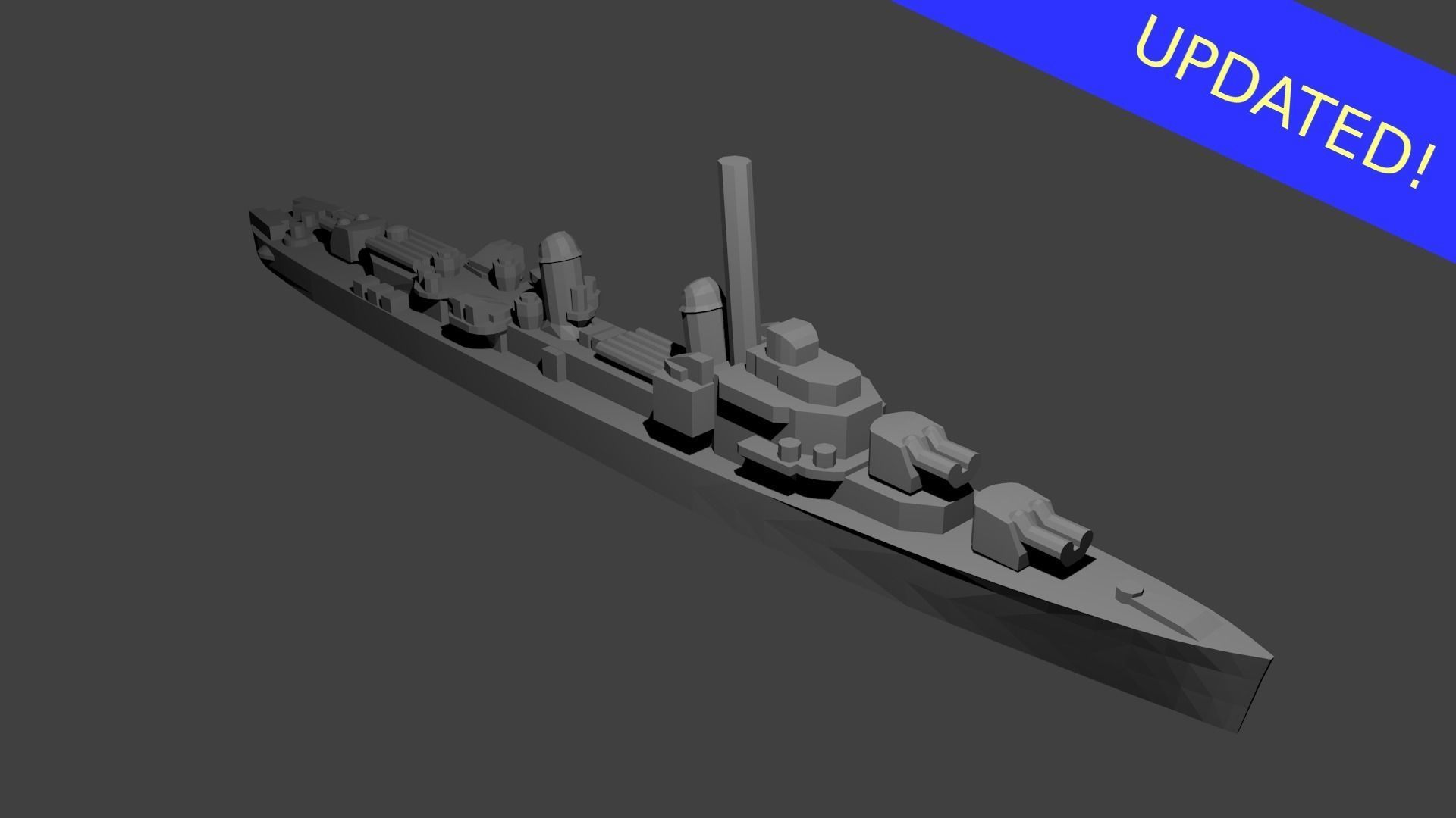 US Gearing Class Destroyer Warship 3D model 3D printable | CGTrader