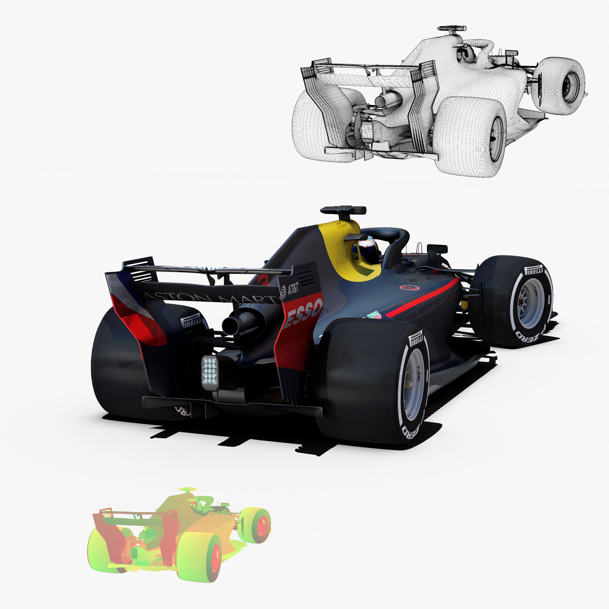 3D model Formula 1 car 2018 VR / AR / low-poly rigged | CGTrader